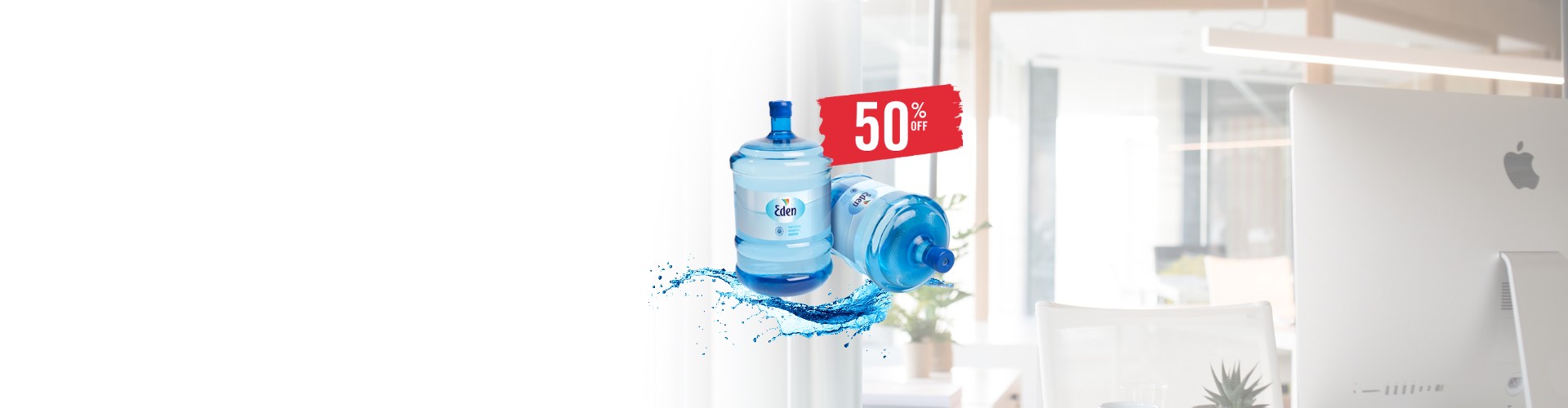 Родниковая питьевая вода для кулера | Eden Springs Скидка -50% на ...